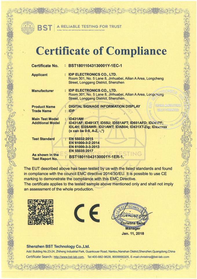 China IDP Electronics Co., Ltd. quality control