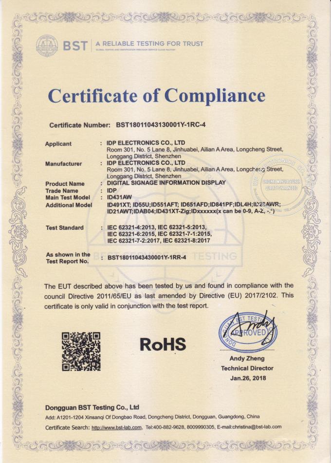 China IDP Electronics Co., Ltd. quality control