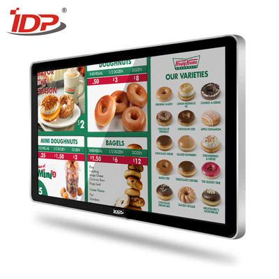 500cd/M2 43" Burger King Digital Menu Boards LCD Screen For Restaurant Menu