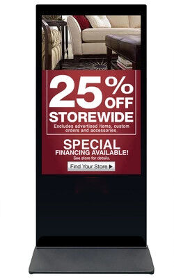 55 Inch Media Player Display Standing Advertising Screen Indoor LCD ...