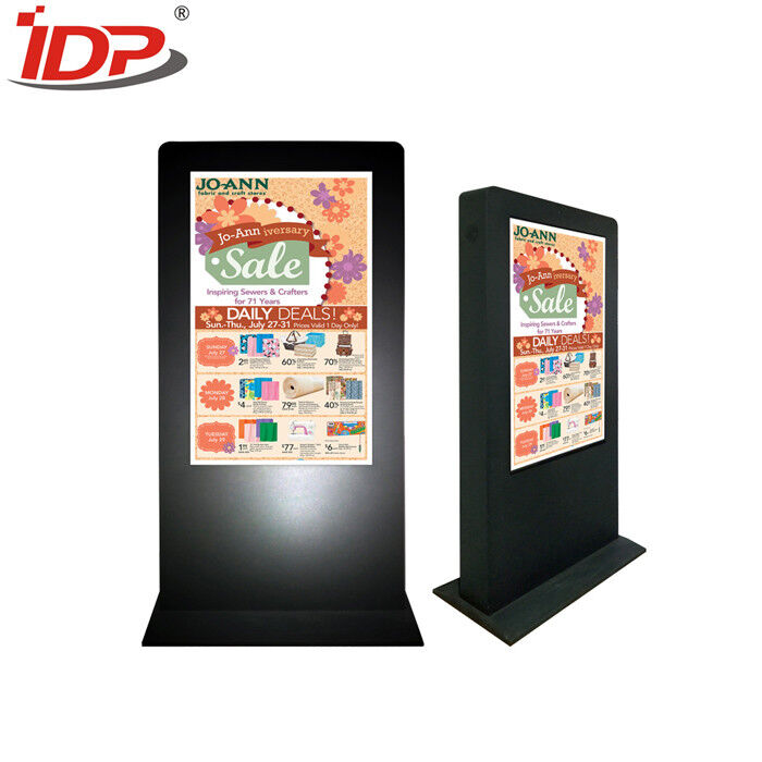 55 Inch Full HD LCD Outdoor Floor Standing Display Signage Air Cooling