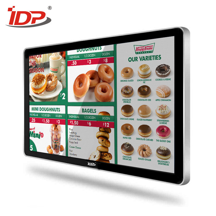 500cd/M2 43" Burger King Digital Menu Boards LCD Screen For Restaurant Menu