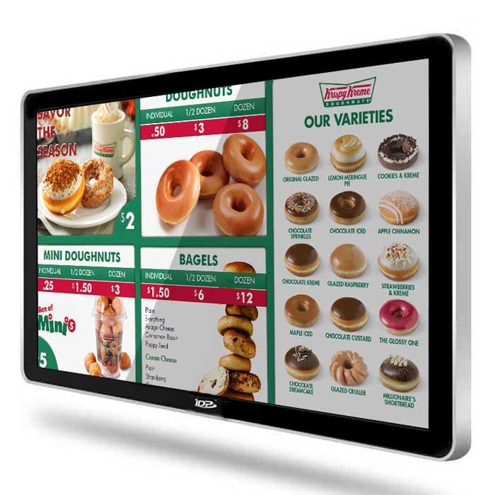 500nit Samsung Digital Menu Boards 55 Inch LCD Screen For Restaurant ...