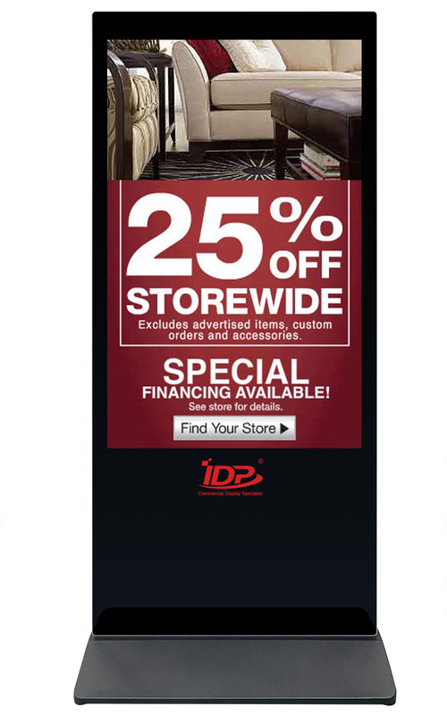 55 Inch Media Player Display Standing Advertising Screen Indoor LCD ...